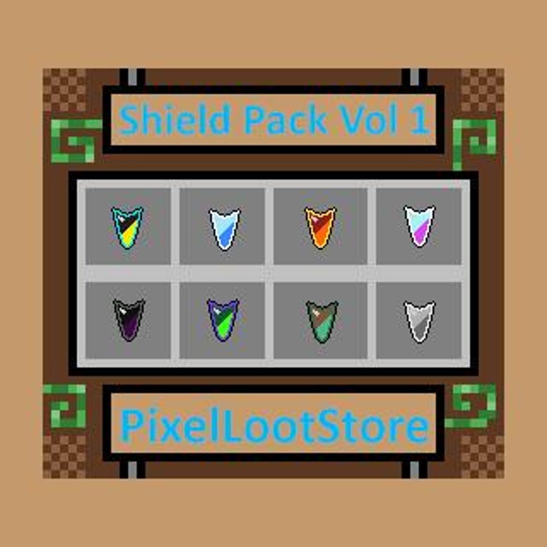 Fantasy Pixel Art Shields: 12 Game Assets for Rpgs (digital Download ...