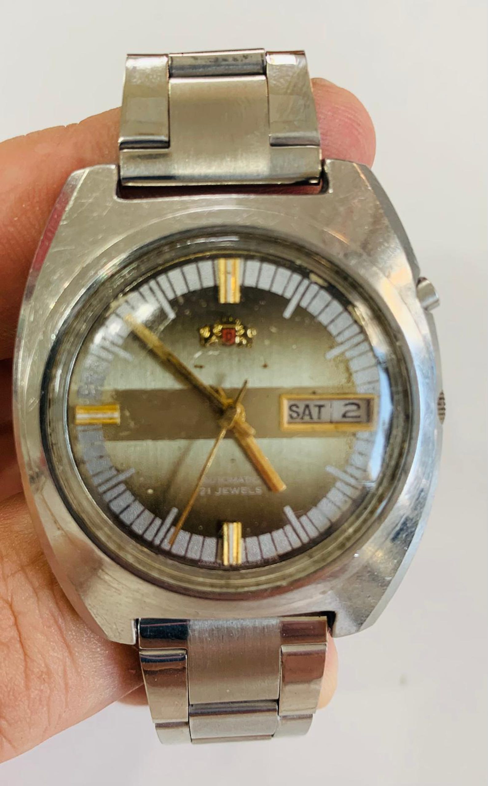 Vintage Orient Crystal Automatic Watch, 21 Jewels, 1970s Japanese Watch ...