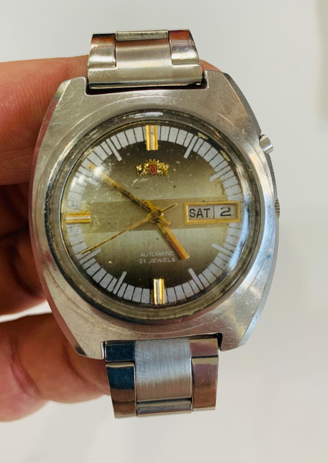 Vintage Orient Crystal Automatic Watch, 21 Jewels, 1970s Japanese Watch ...