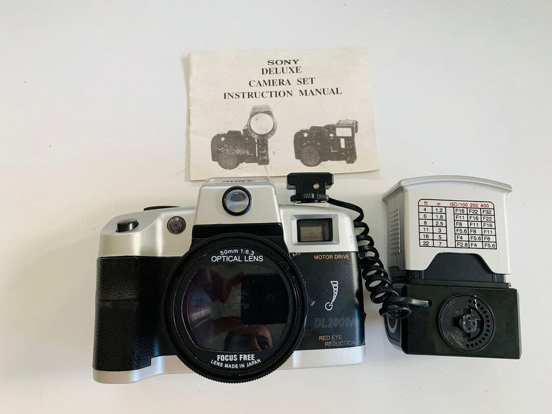 Vintage Sony Style 35mm Film Camera Set for Display or Prop, Retro Toy ...