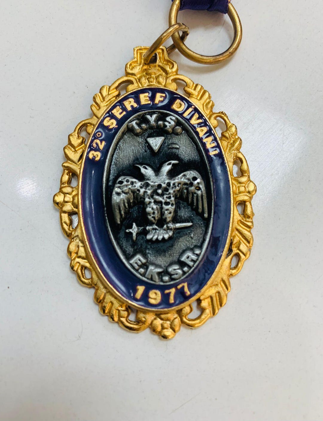 Vintage Masonic Medal 1977 Scottish Rite 32nd Degree, Double Headed ...