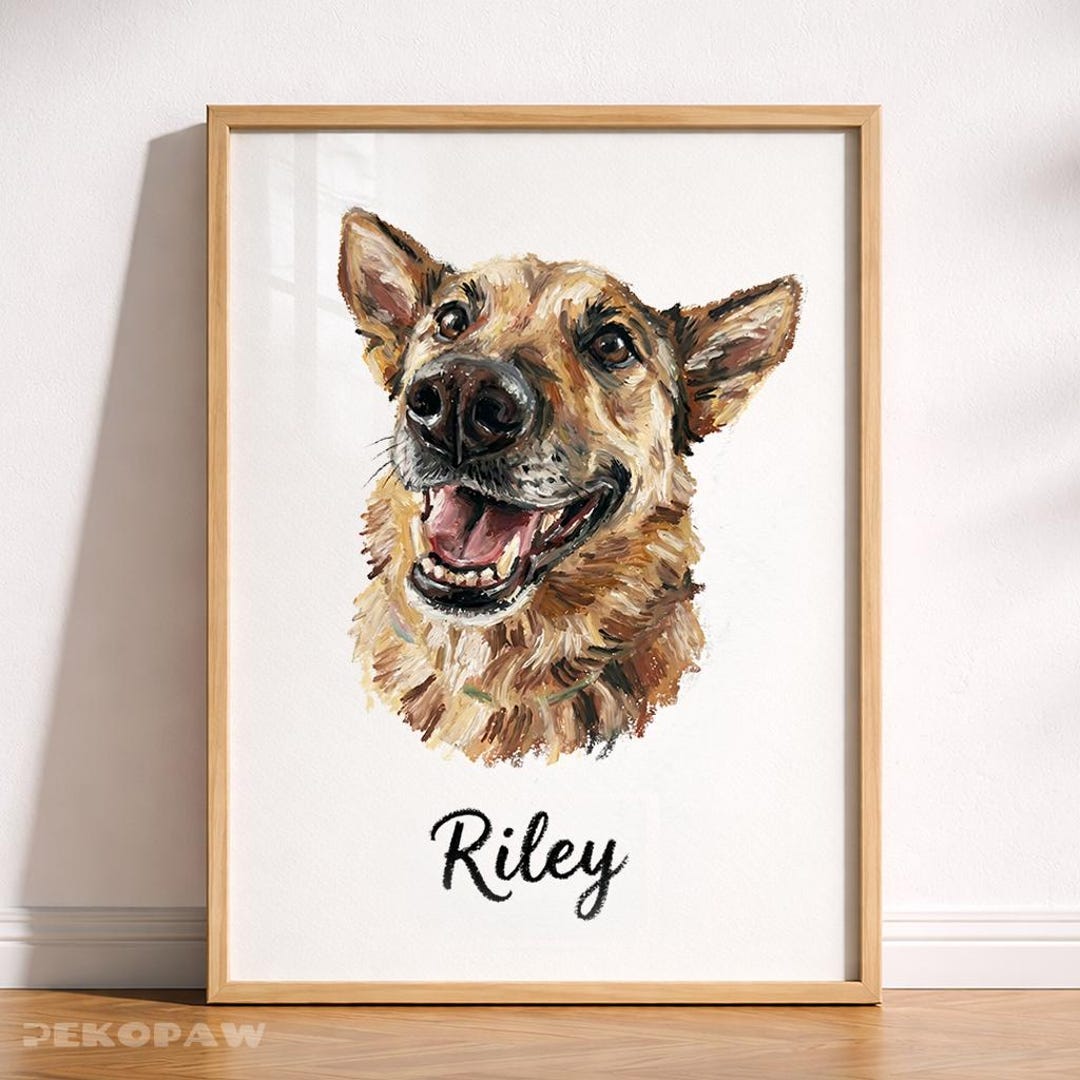 Custom Pet Portrait From Photo, Digital Pet Portrait, Dog Portrait ...
