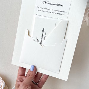 Royal Gold Foil Wedding Invitation With Pocket on the Back, Classic ...