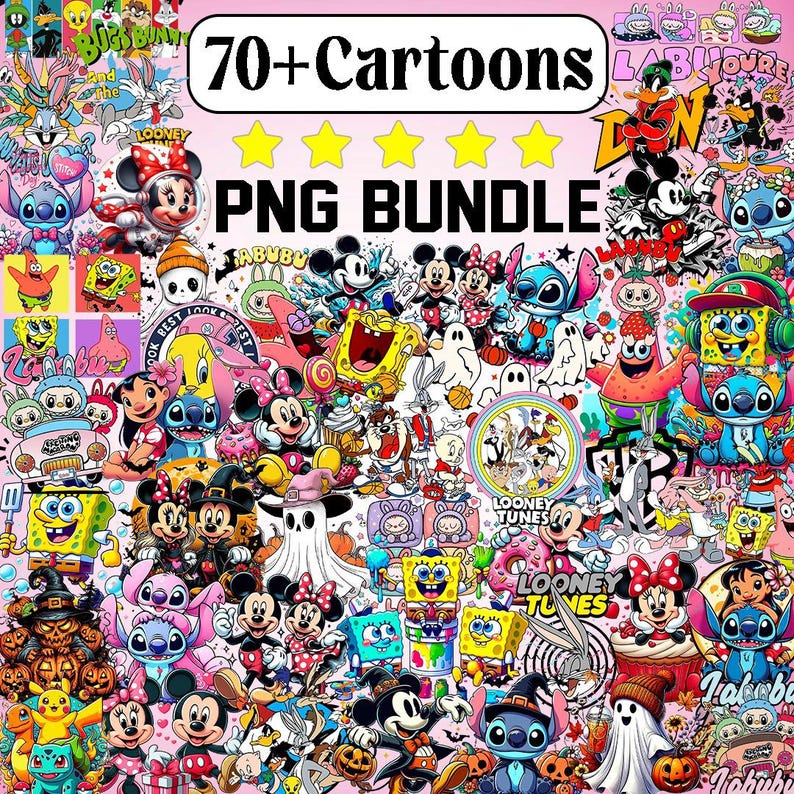 Cartoon Mega Bundle Png, Cartoon SVG, Cartoon Characters, Cartoon ...