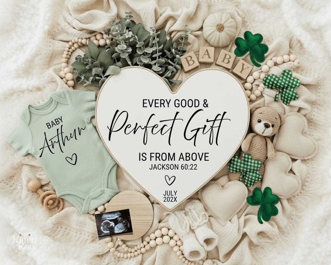 St. Patrick's Day Pregnancy Announcement, Gender Neutral Baby Reveal ...