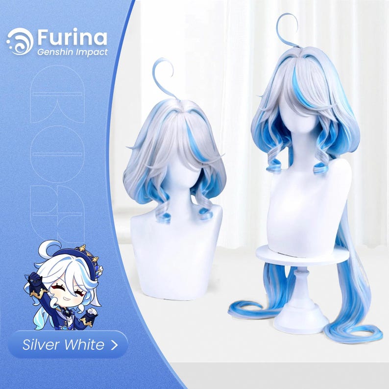 Genshin Impact Furina Focalors Handmade Cosplay Wig Hair Furina