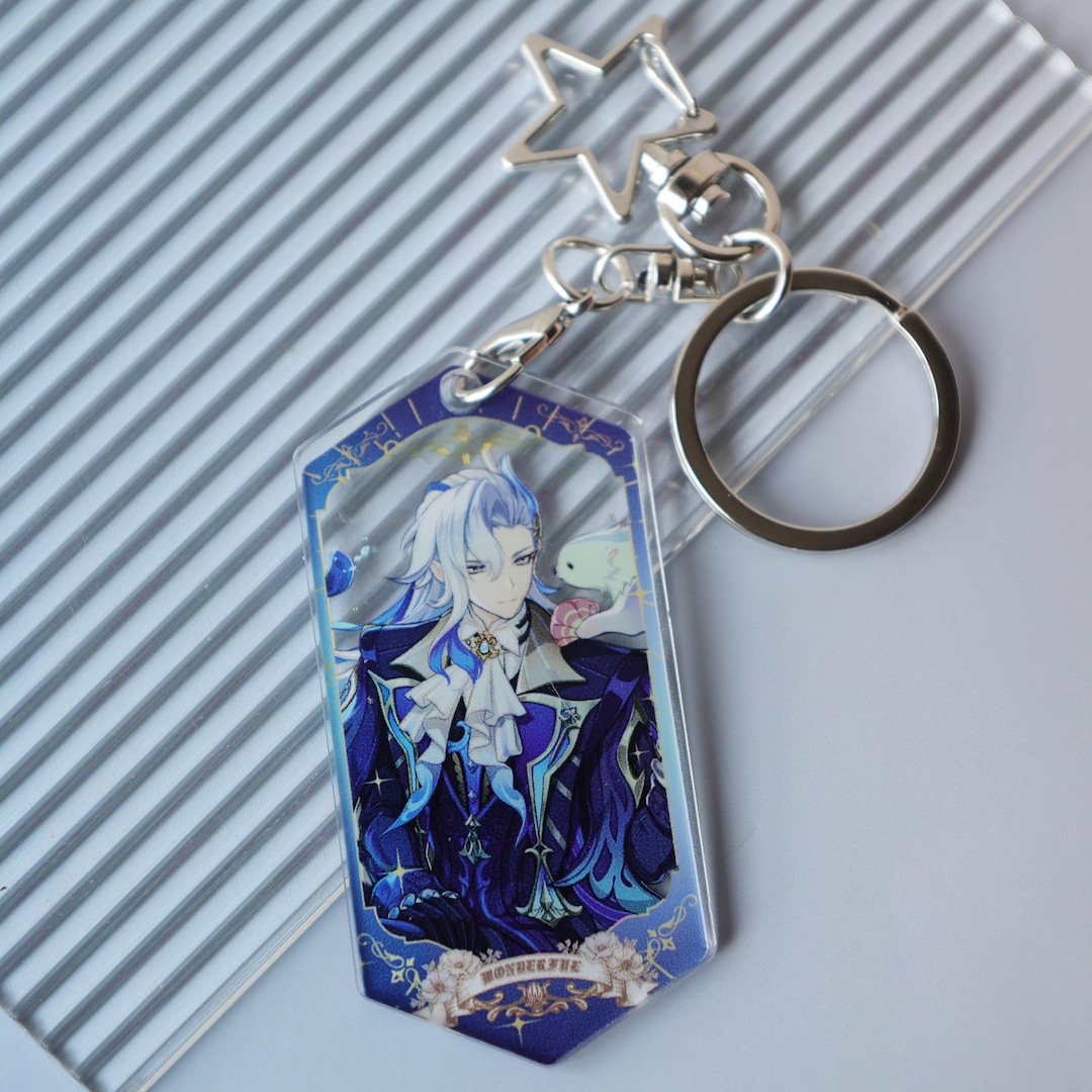 Neuvillette Acrylic Keychain With Pom-pom Sparkling Details Genshin ...