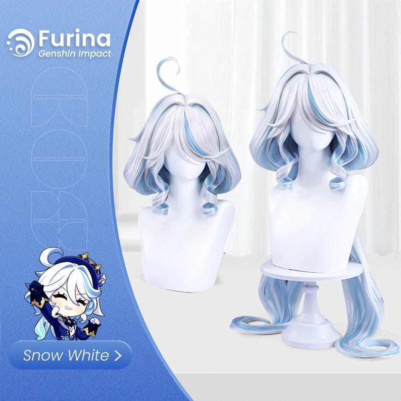 Genshin Impact Furina Focalors Handmade Cosplay Wig Hair | Furina ...
