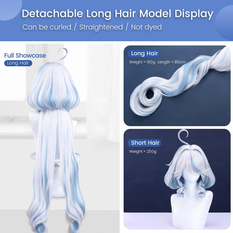 Genshin Impact Furina Focalors Handmade Cosplay Wig Hair | Furina ...