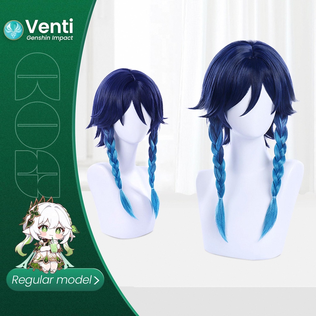 Genshin Impact Venti Barbatos Handmade Cosplay Wig Hair | Barbatos Wig ...
