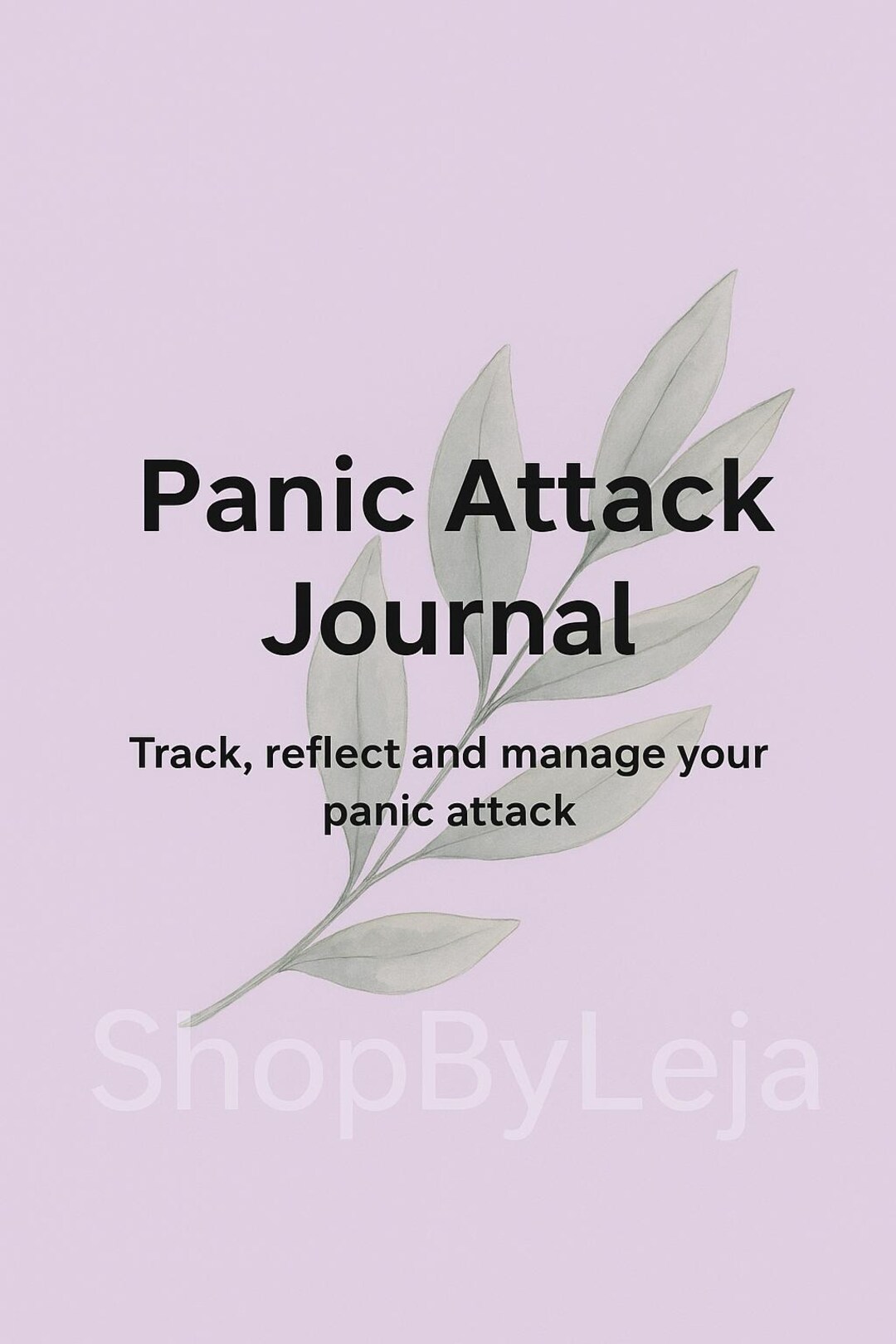 Panic Attack Journal Printable Anxiety Tracker & Self Care Workbook ...