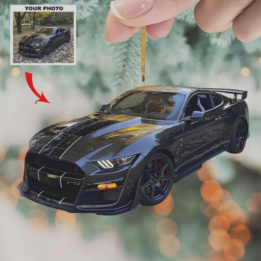 First Car Ornament, Personalized Car Photo Christmas Ornament, Custom ...