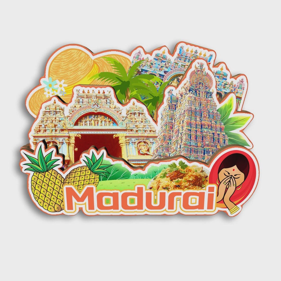 Madurai India Refrigerator Magnet, Travel Magnet Souvenir, Fridge ...