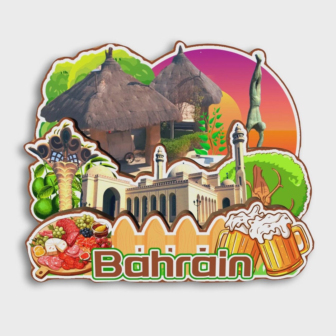 Bahrain Refrigerator Magnet, Travel Magnet Souvenir, Fridge Magnet ...