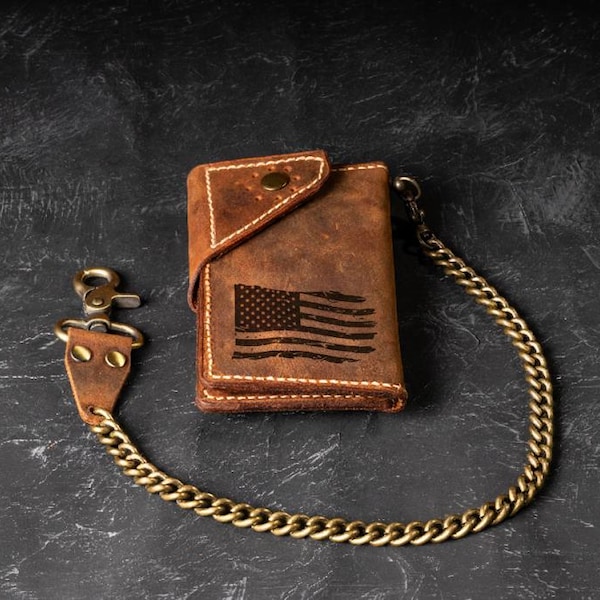 Leather Biker Wallet - Etsy