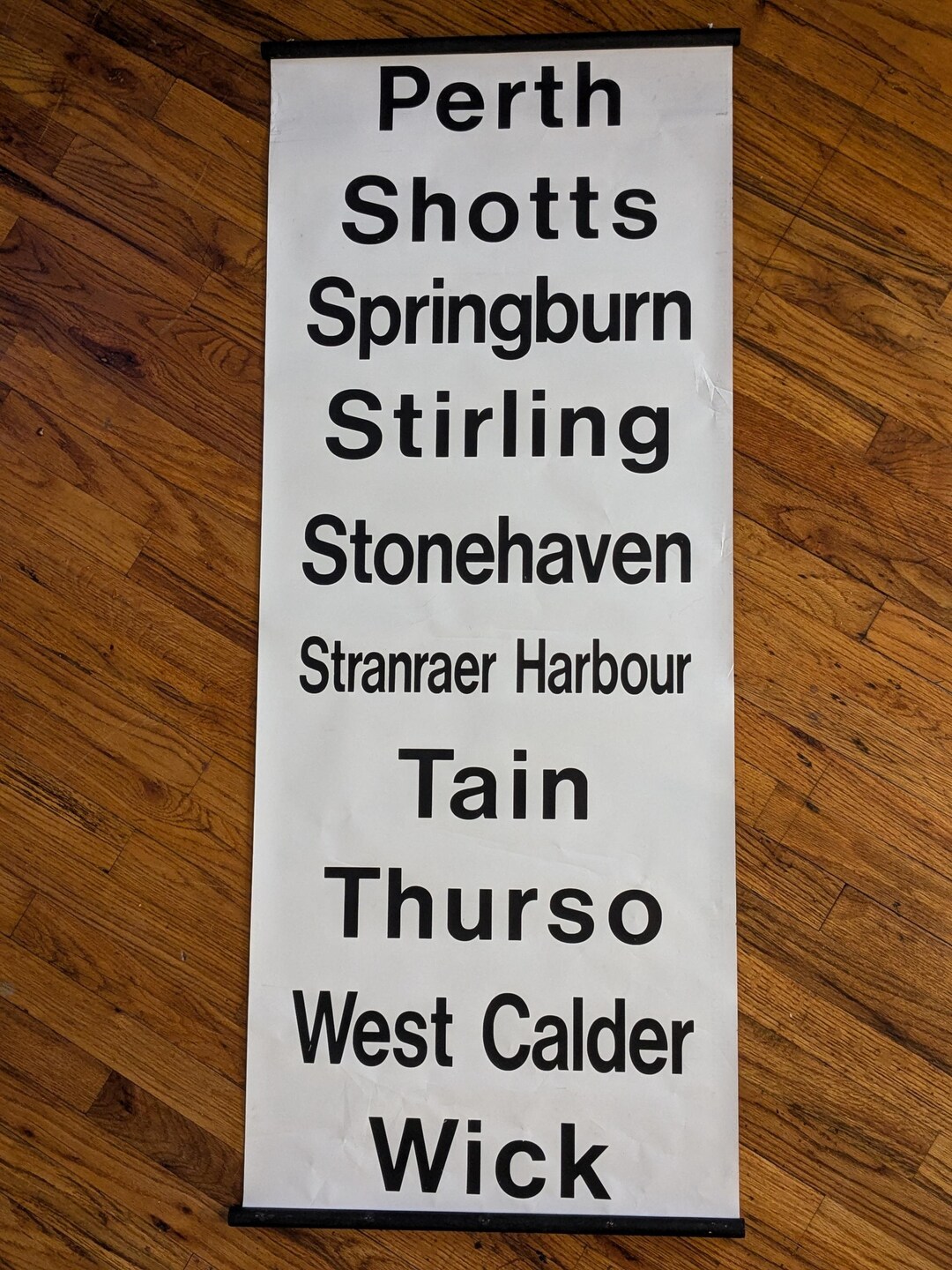 Vintage British Double-decker Bus Roll Sign - Etsy