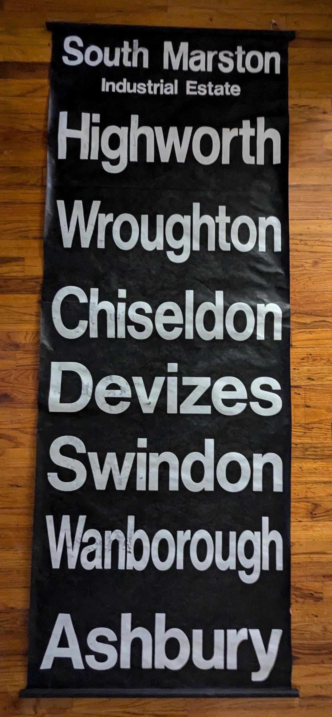 VINTAGE BRITISH Bus Roll Sign Swindon - Etsy