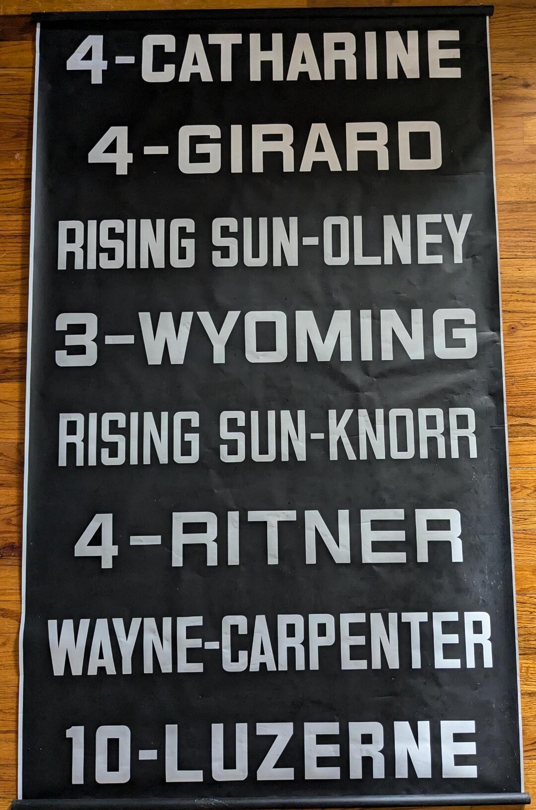 Original Philadelphia, PA TROLLEY/BUS Roll Sign Transit Destination ...