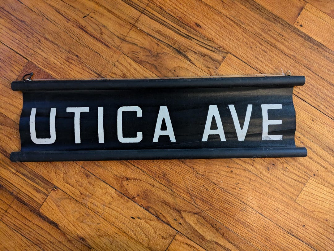 Vintage UTICA, NY Bus Roll Sign - Etsy