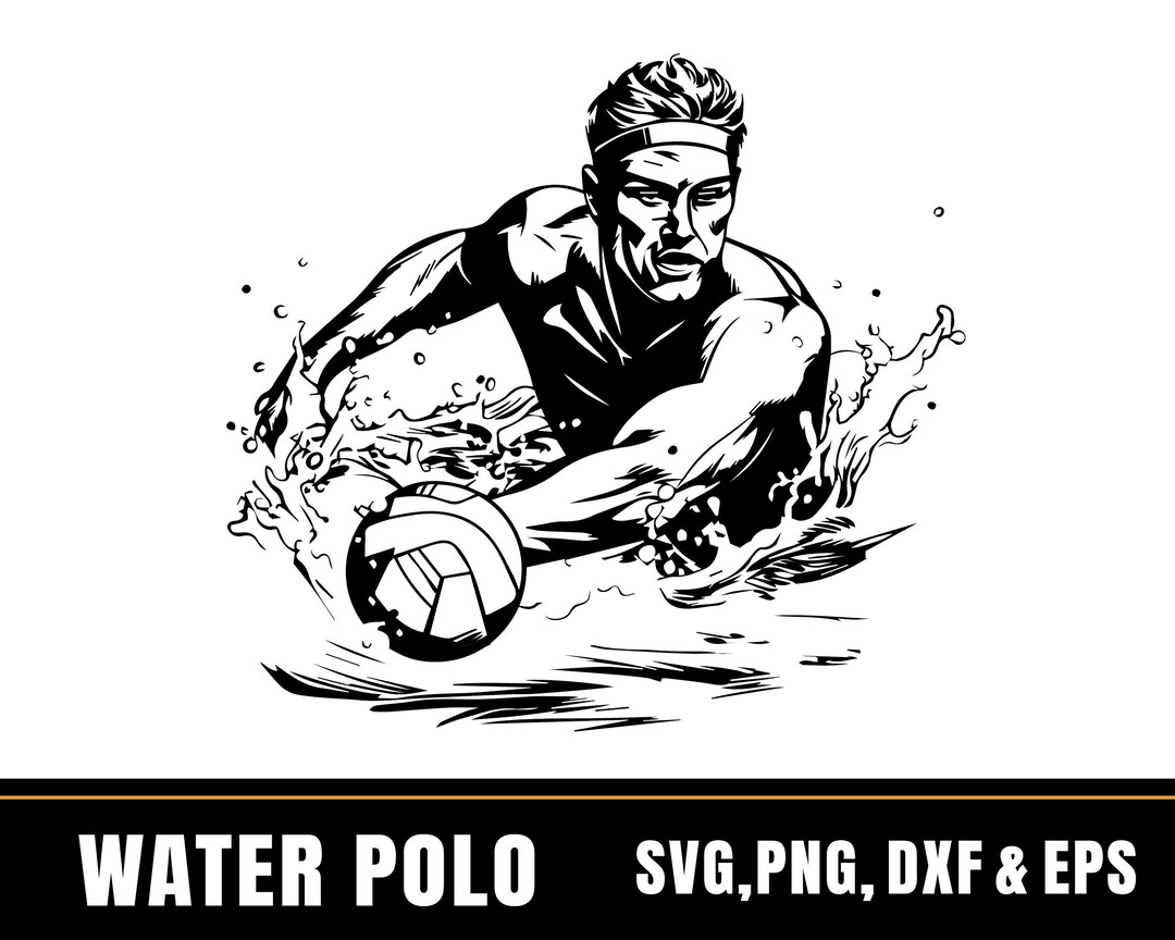 Water Polo Svg, Png, Dxf, Eps, Player Silhouette Clipart, Sports Vector ...