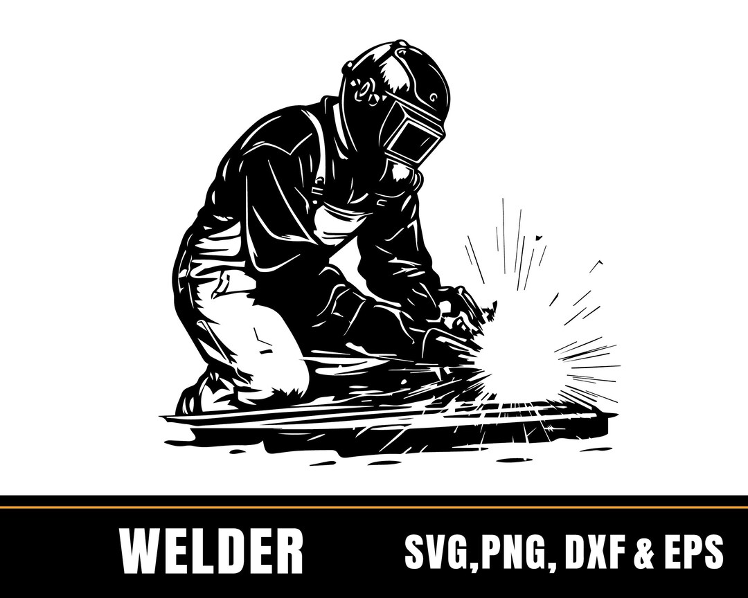 Welder Svg Png Dxf Eps, Welding Silhouette, Welder Clipart, Metalworker ...