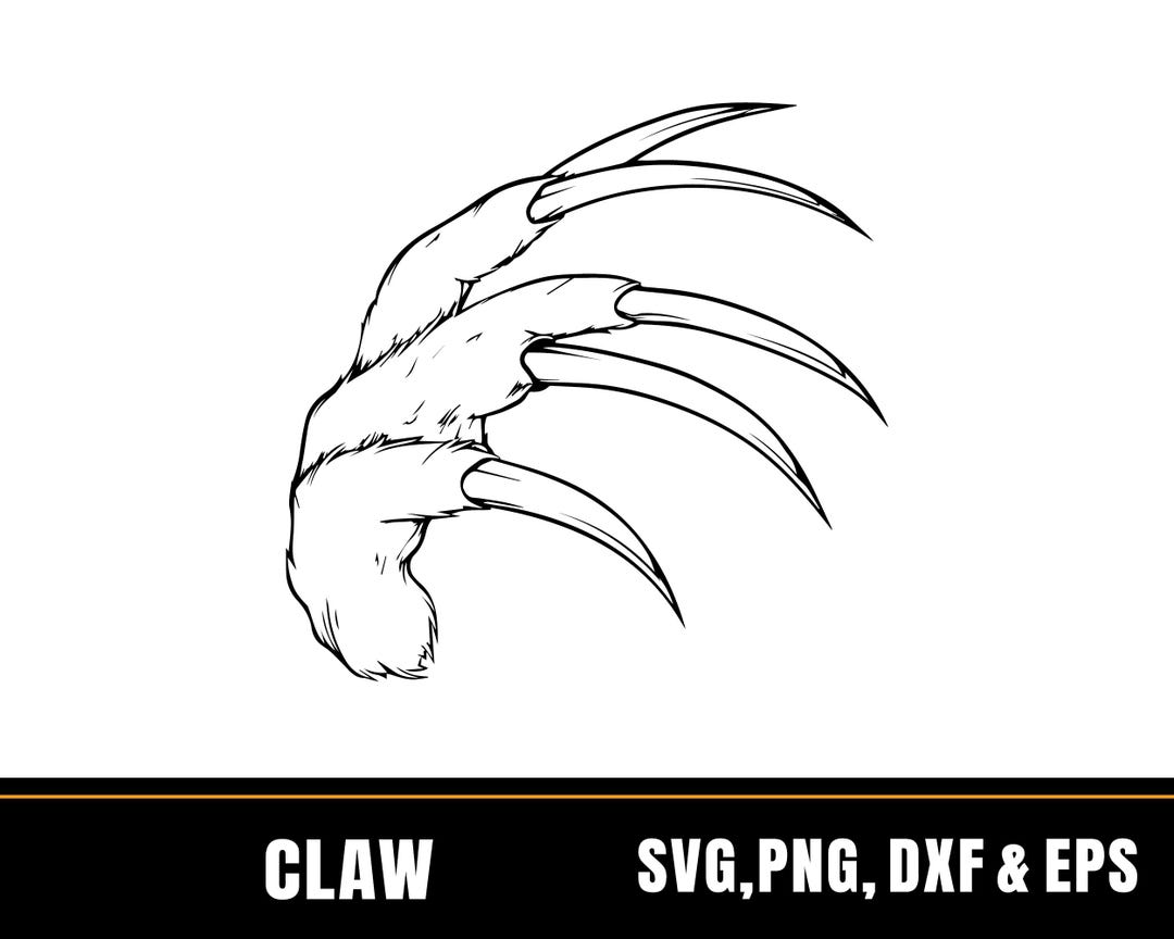 Claw SVG PNG DXF Eps | Animal Paw Scratch Clipart Vector | Monster Logo ...