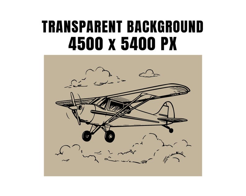 Light Airplane SVG PNG DXF Eps | Small Plane Clipart Vector | Pilot ...