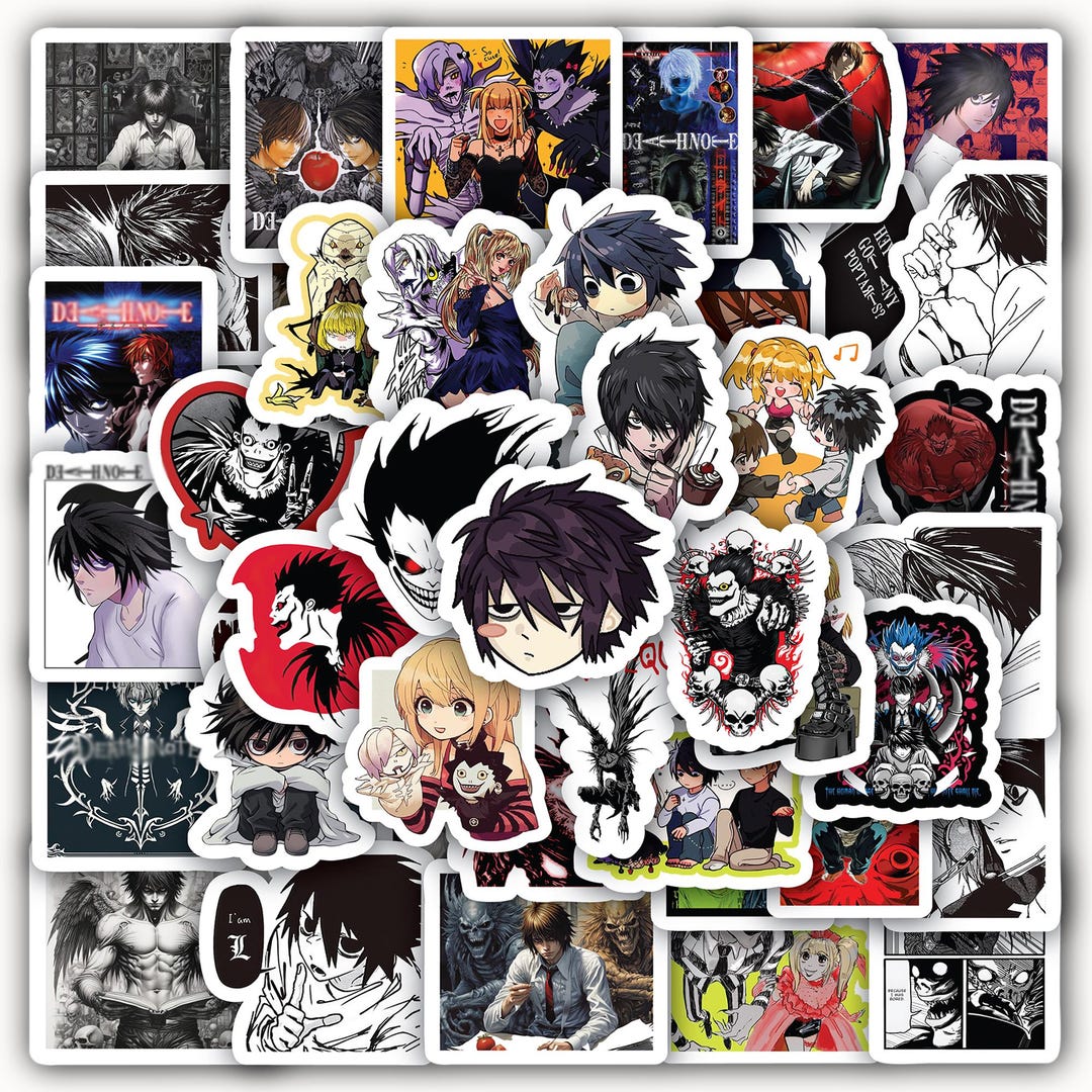 Death Stickers Sheet Note - Vinyl Decals for Water Bottle Laptop 40 ...