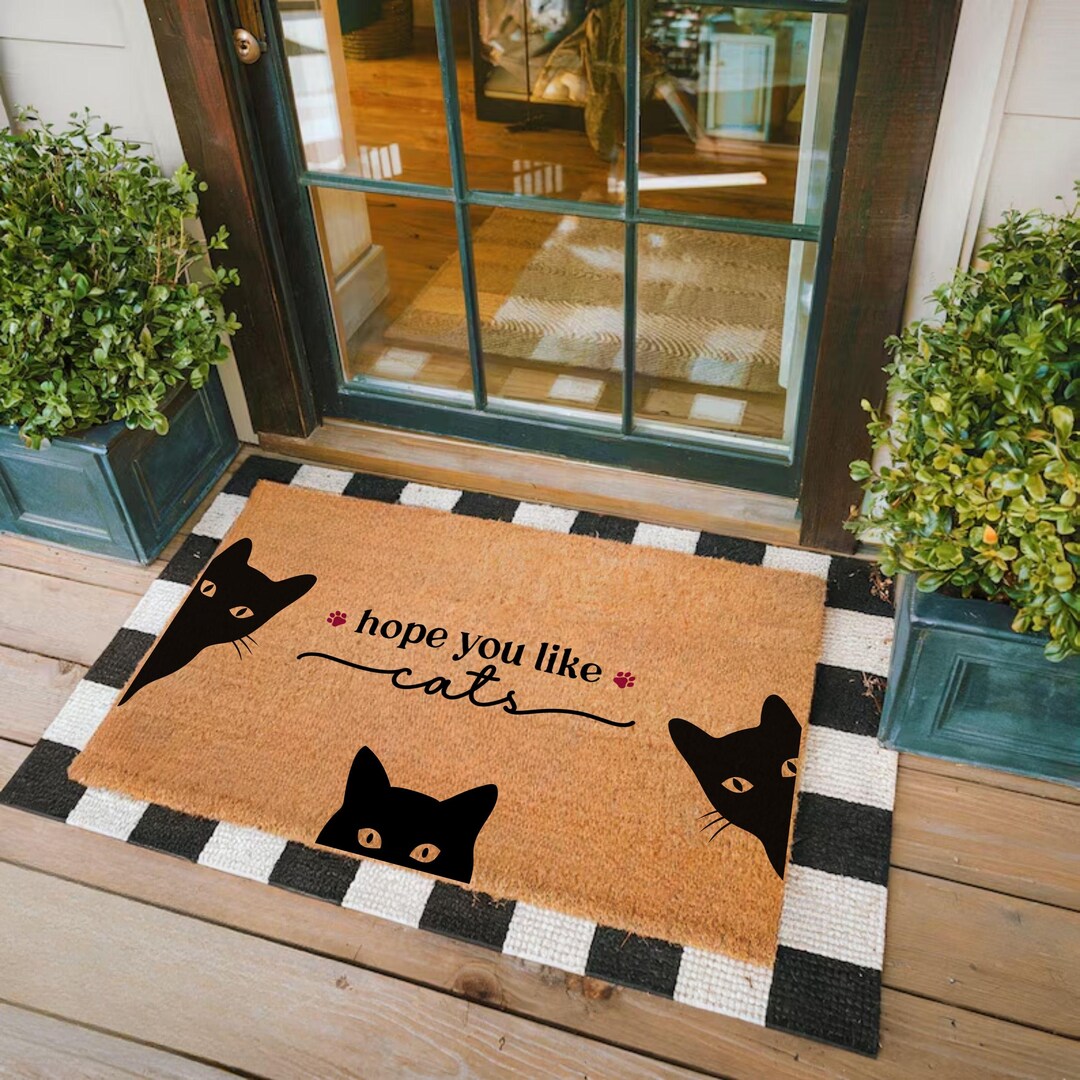 Hope You Like Cats Doormat, Funny Cat Welcome Mat for Cat Lovers - Etsy
