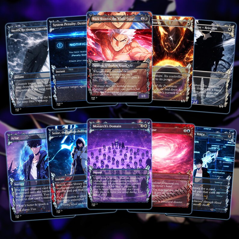 Knight Tribal Commander Deck Proxy, Anime Inspired Custom MTG EDH Deck ...
