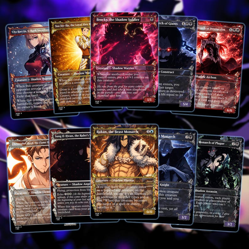 Knight Tribal Commander Deck Proxy, Anime Inspired Custom MTG EDH Deck ...