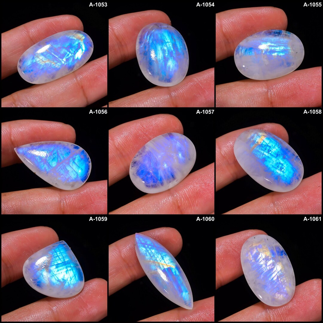 Selected Rainbow Moonstone Top Grade Quality 100% Natural Rainbow ...