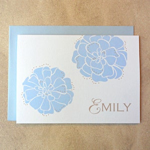 Personalized Stationery Set, Personal Stationery, Marigolds, Mustard ...