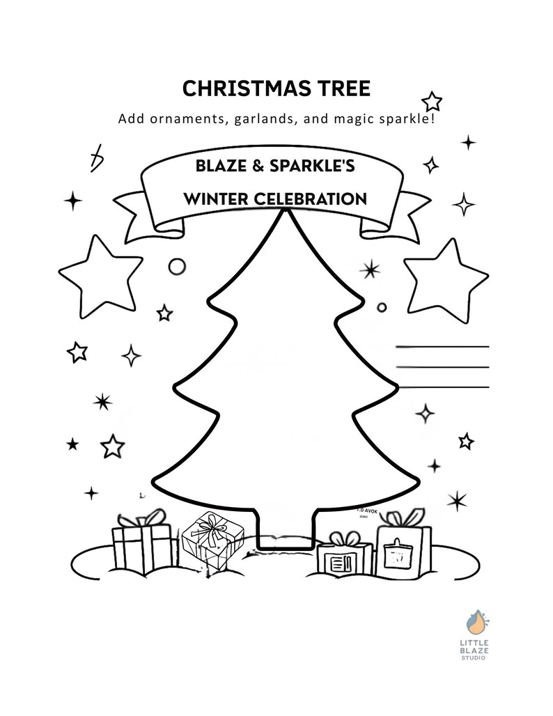 Grade 3-5 Holiday Coloring and Craft Bundle Black and White Christmas ...
