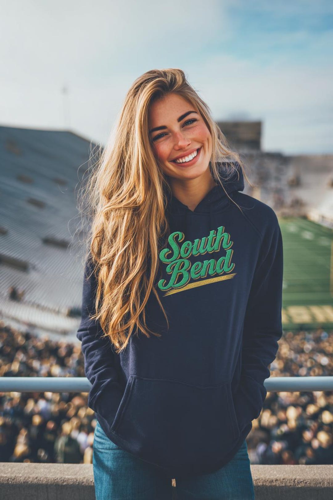 Notre Dame Fighting Irish Inspired Hoodie – South Bend Script Design - Etsy