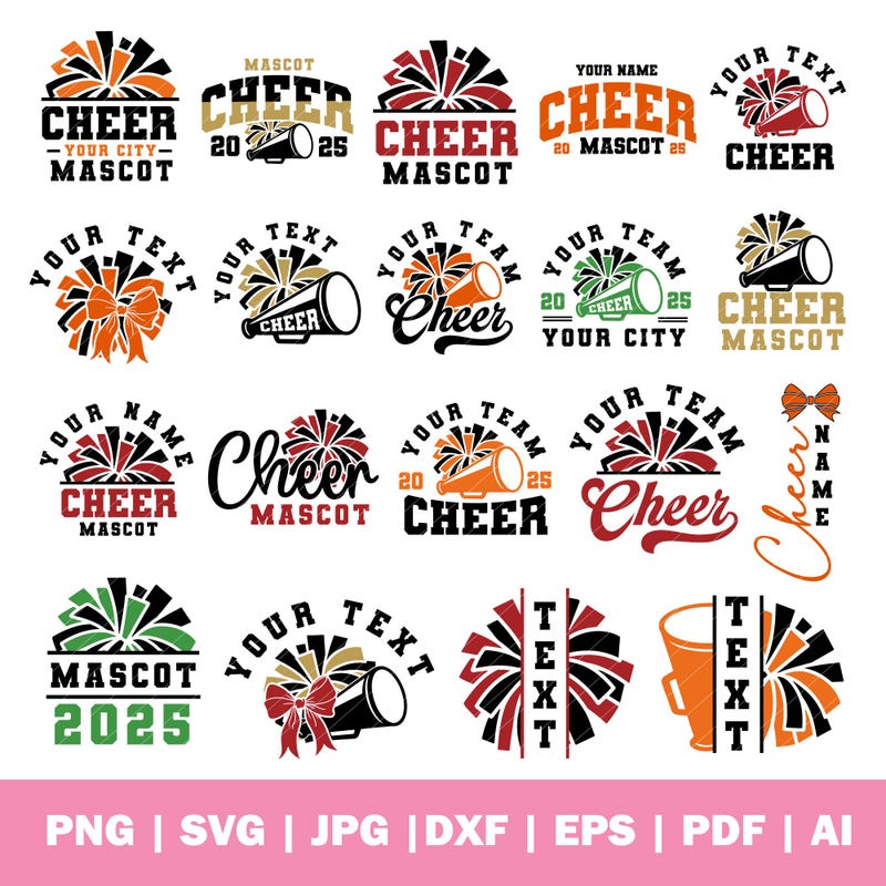 Cheer Logo Designs - Etsy
