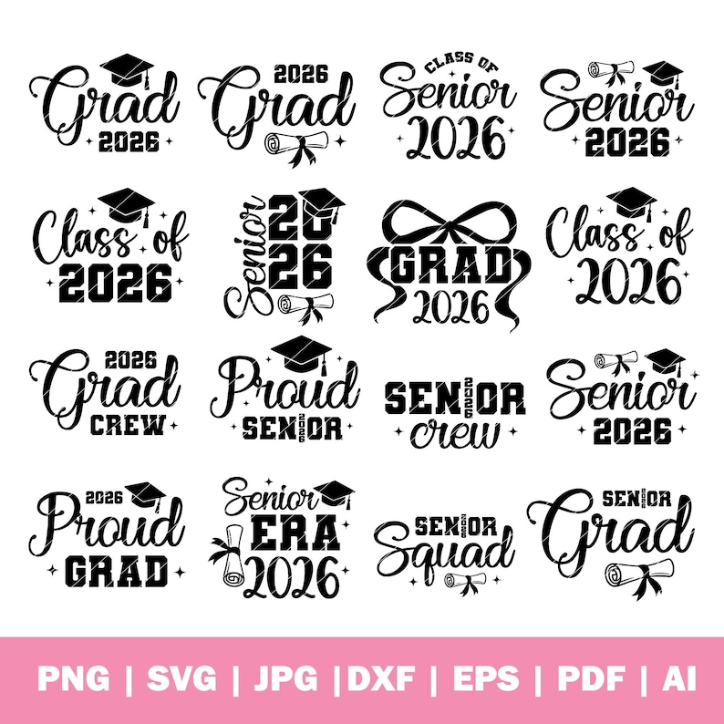 Senior Class of 2026 SVG, Graduation Shirt Design, Grad Party 2026 SVG ...