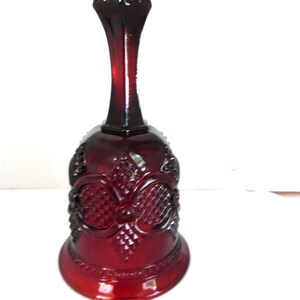 Vintage Avon Ruby Red Glass Bell, Cape Cod - Etsy