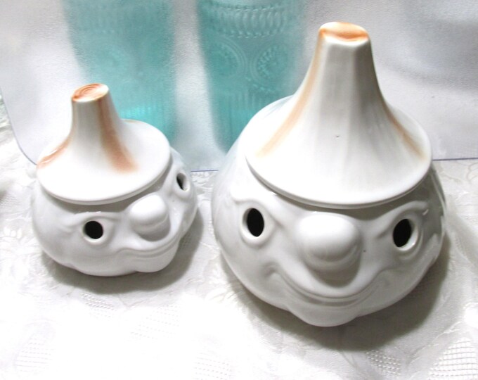 Kitchen Collectibles, White Ceramic Garlic and Onion Keepers, Storage ...