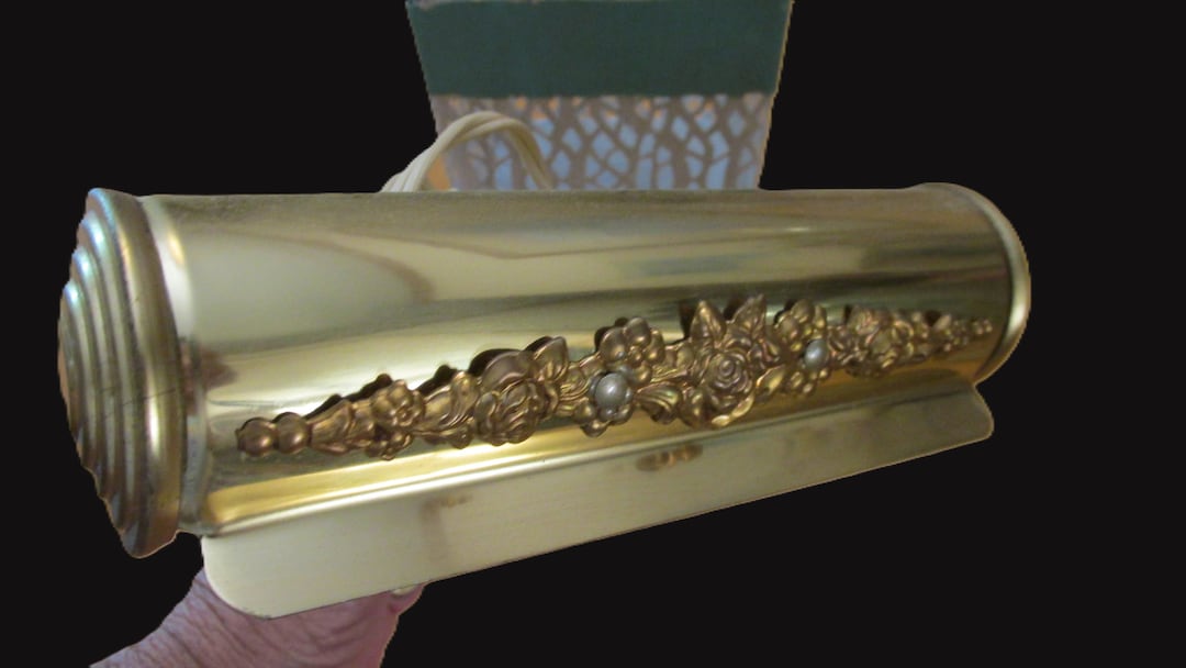 Vintage Hobby Hill Picture Light, Gold Tone, Floral Raised Design - Etsy