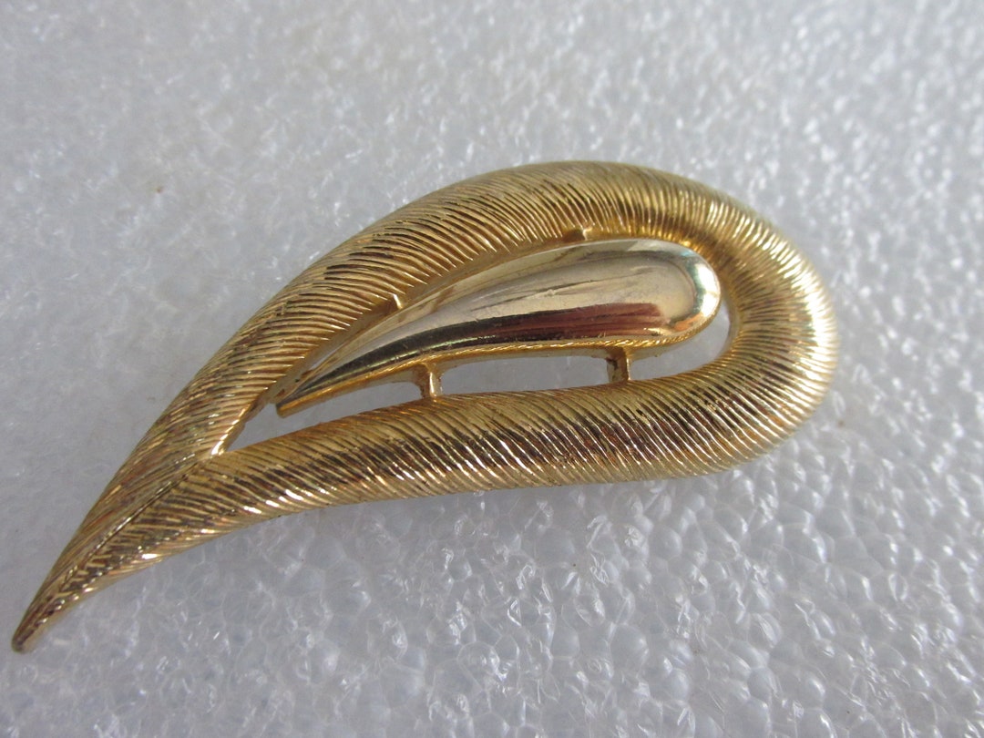 M. Jent Gold Tone Brooch Pin Signed - Etsy