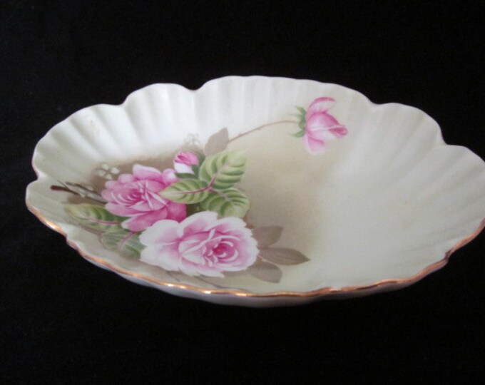 Vintage Lefton China Floral Dish, 1987, Hand Painted, Lefton China ...
