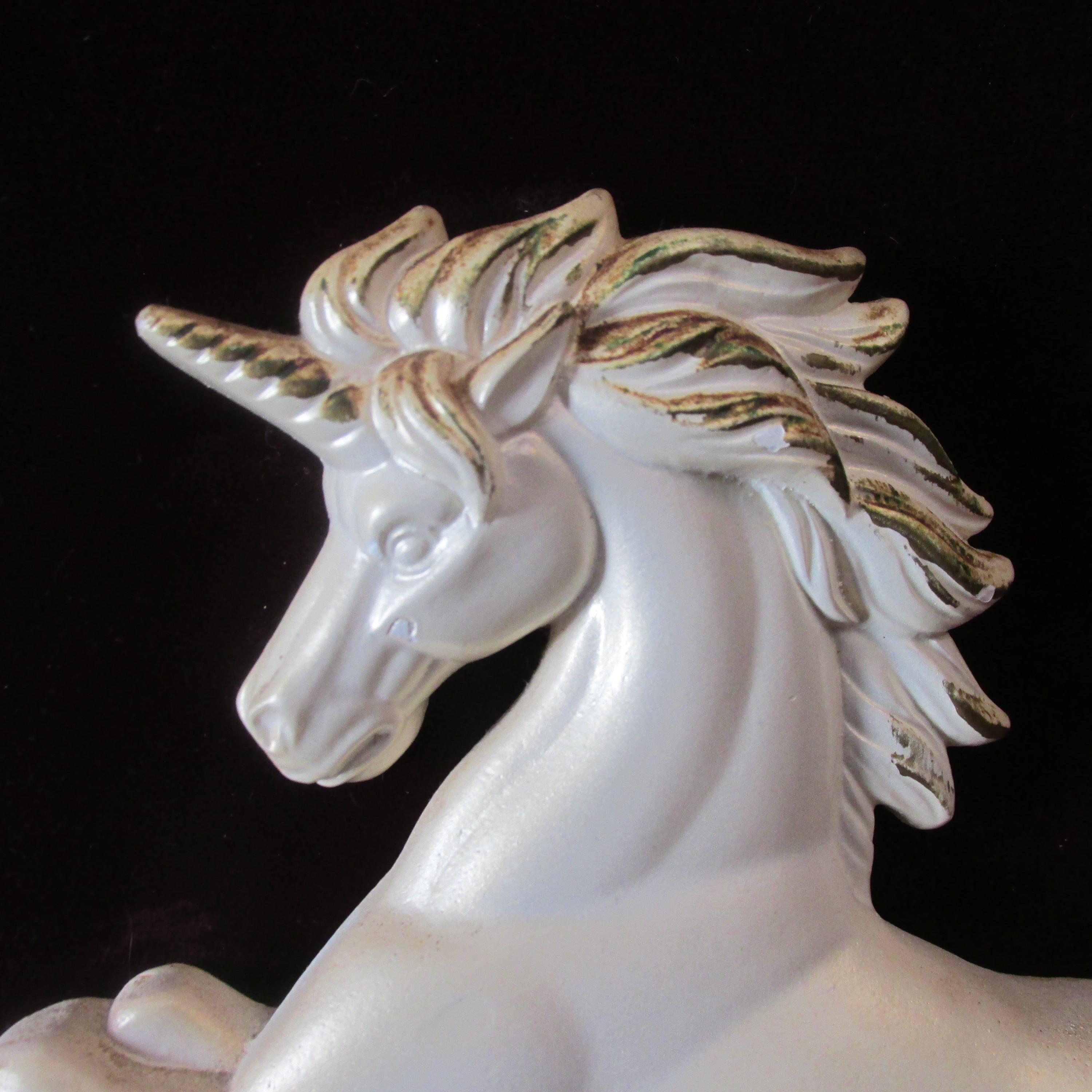 Vintage 1983 Miller Studio Chalkware Unicorn Thermometer Wall Hanging ...