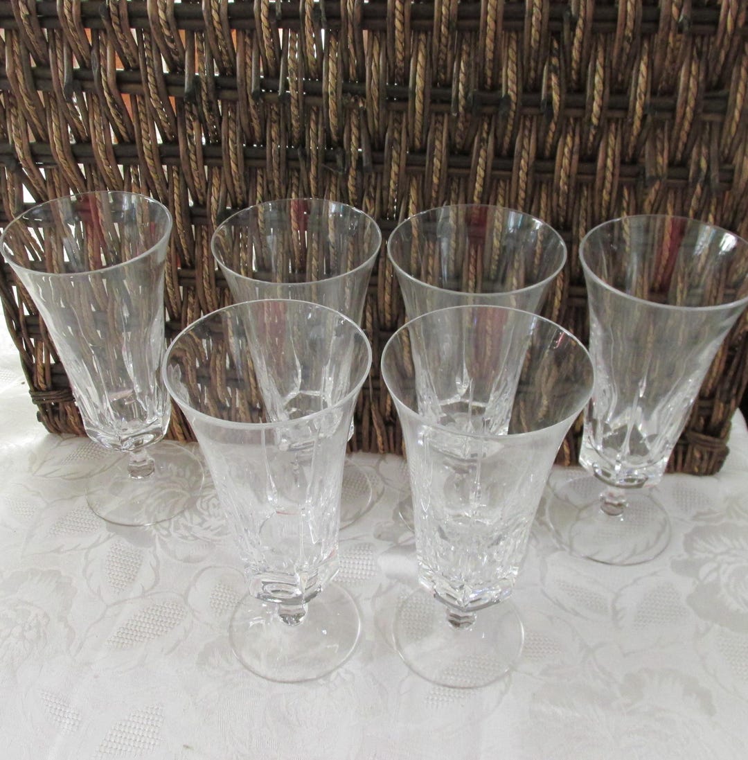 Vintage Gorham Iced Tea Glasses Set of 6 French Cathedral Pattern 10 Oz ...