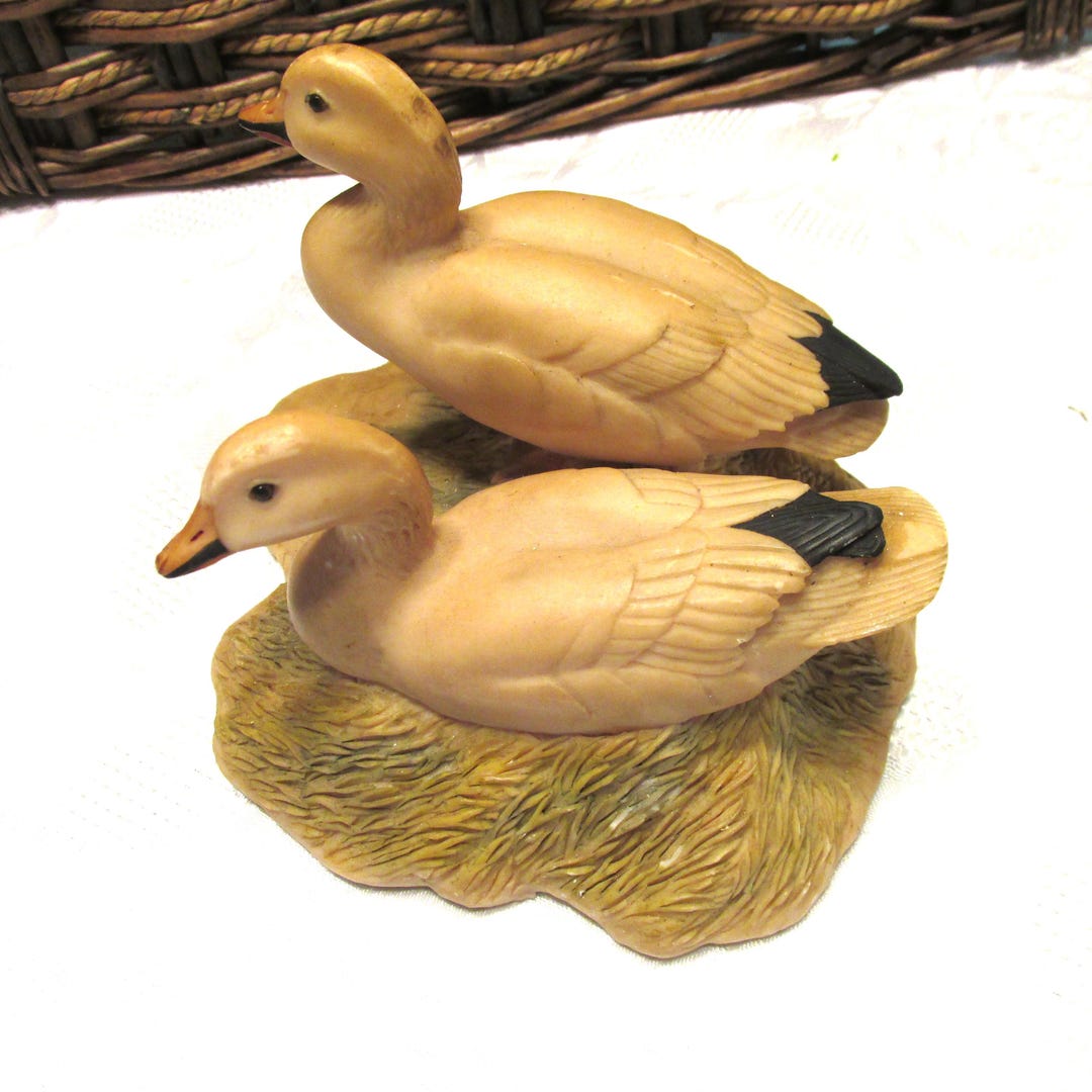 Vintage Ceramic Ducks Figurine Signed Chris Leiter - Etsy