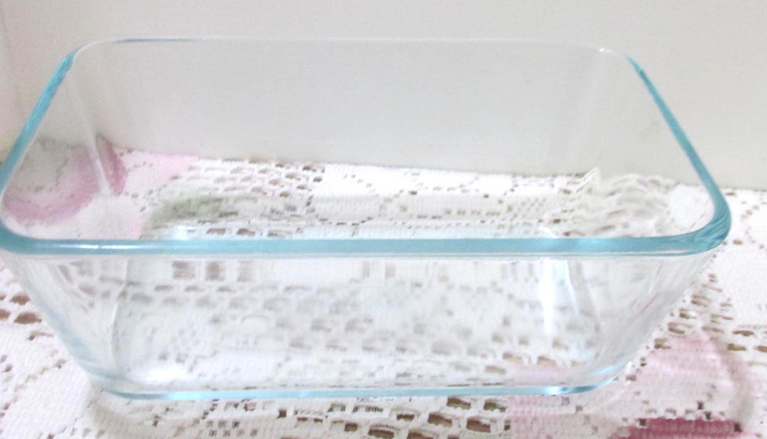 Small Pyrex Glass Loaf Baking Dish With Blue Tint, 4.8 Cup Capacity - Etsy