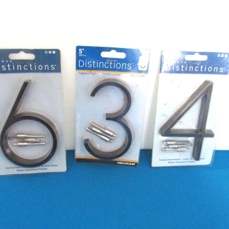 Floating House Numbers Black - Etsy