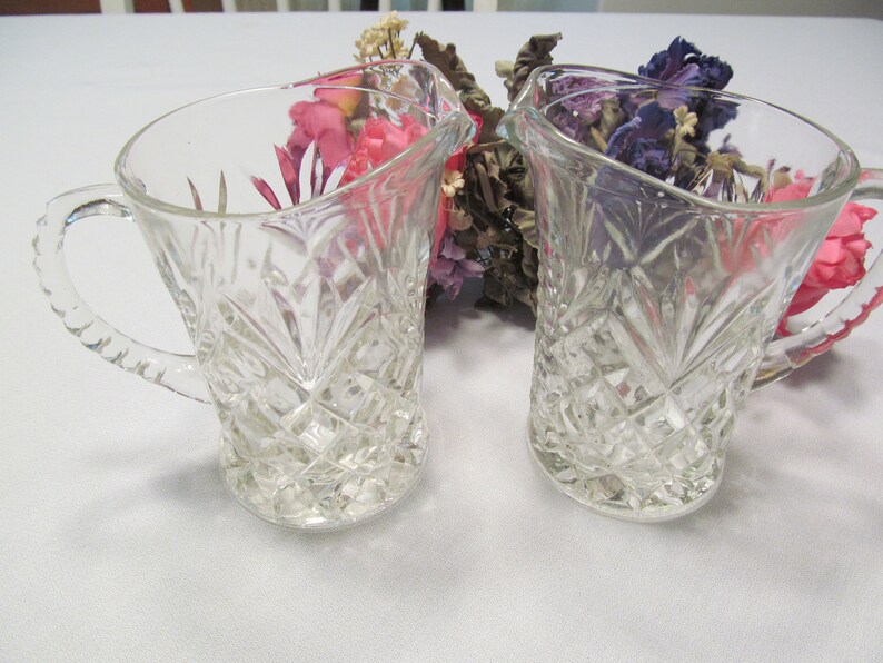 Vintage Anchor Hocking Tall Glass Creamers Creamer Set of 2 - Etsy