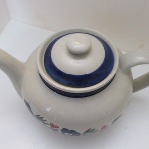 Design Pac Blue off White Floral Teapot Ceramic, Classic Teapot Plus 2 ...