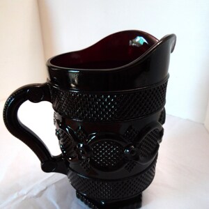 Vintage Avon Cape Cod Ruby Red Glass Pitcher 1876 Collection 46 Oz - Etsy